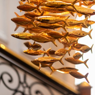 Shoal by Scabetti. The iconic ceramic fish chandelier, created from ...