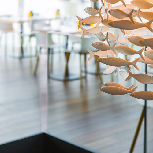 The portfolio of work by Scabetti, including the original ceramic fish ...