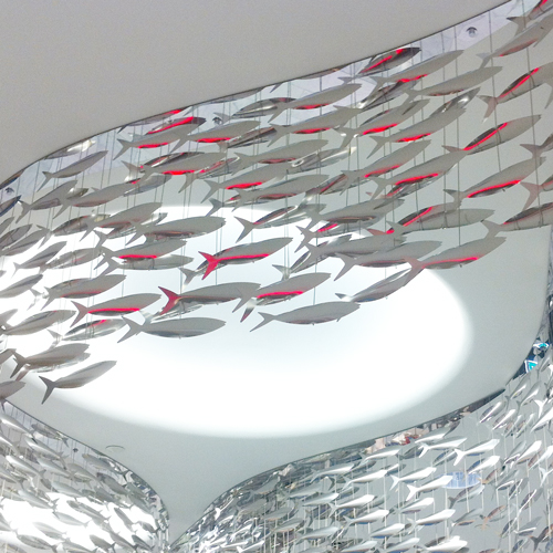 The portfolio of work by Scabetti, including the original ceramic fish ...