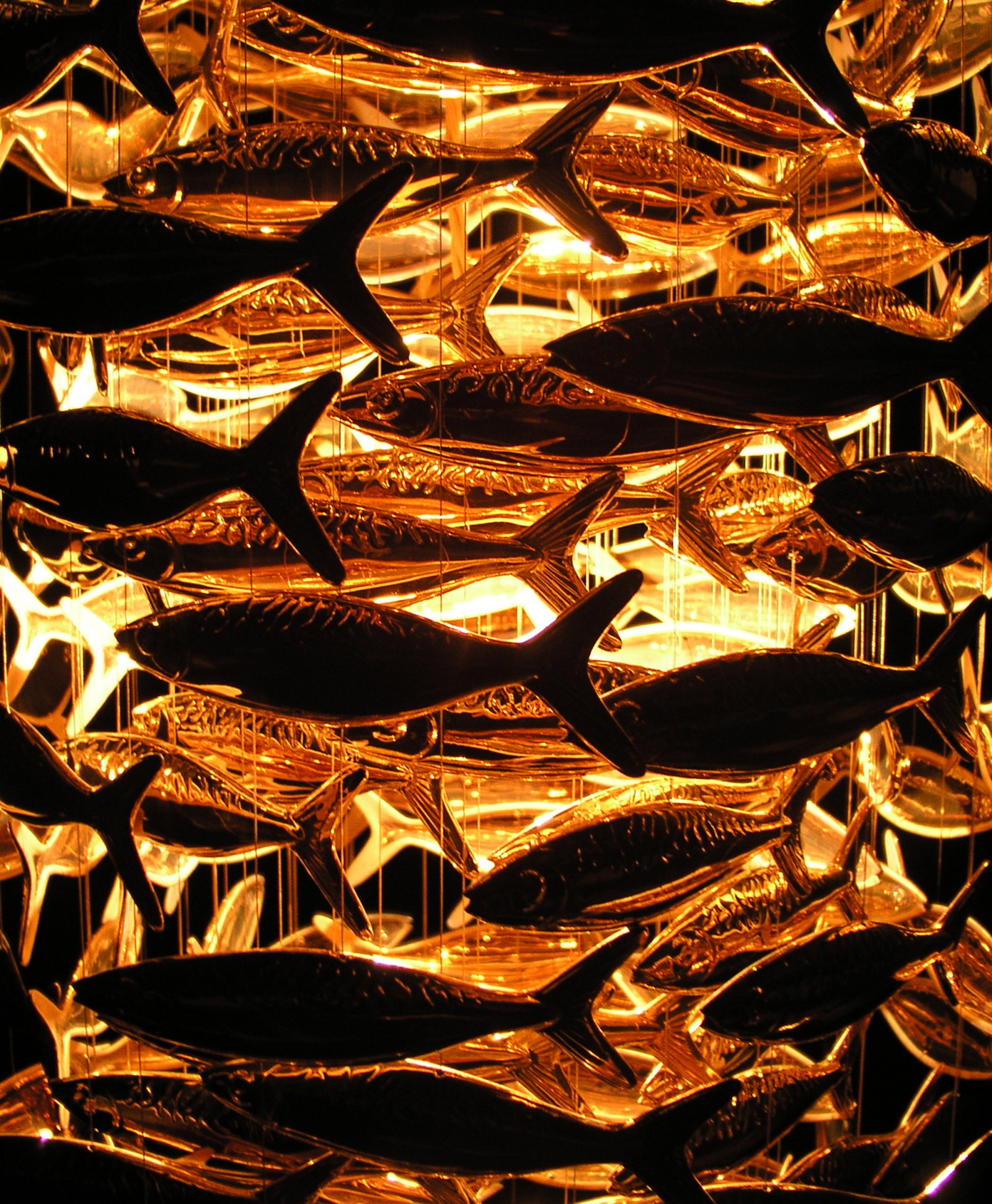 Goldfish ; Ceramic Fish Chandelier