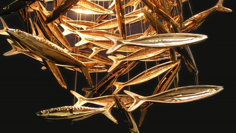Goldfish ; Ceramic Fish Chandelier