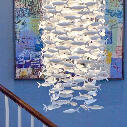 The portfolio of work by Scabetti, including the original ceramic fish ...