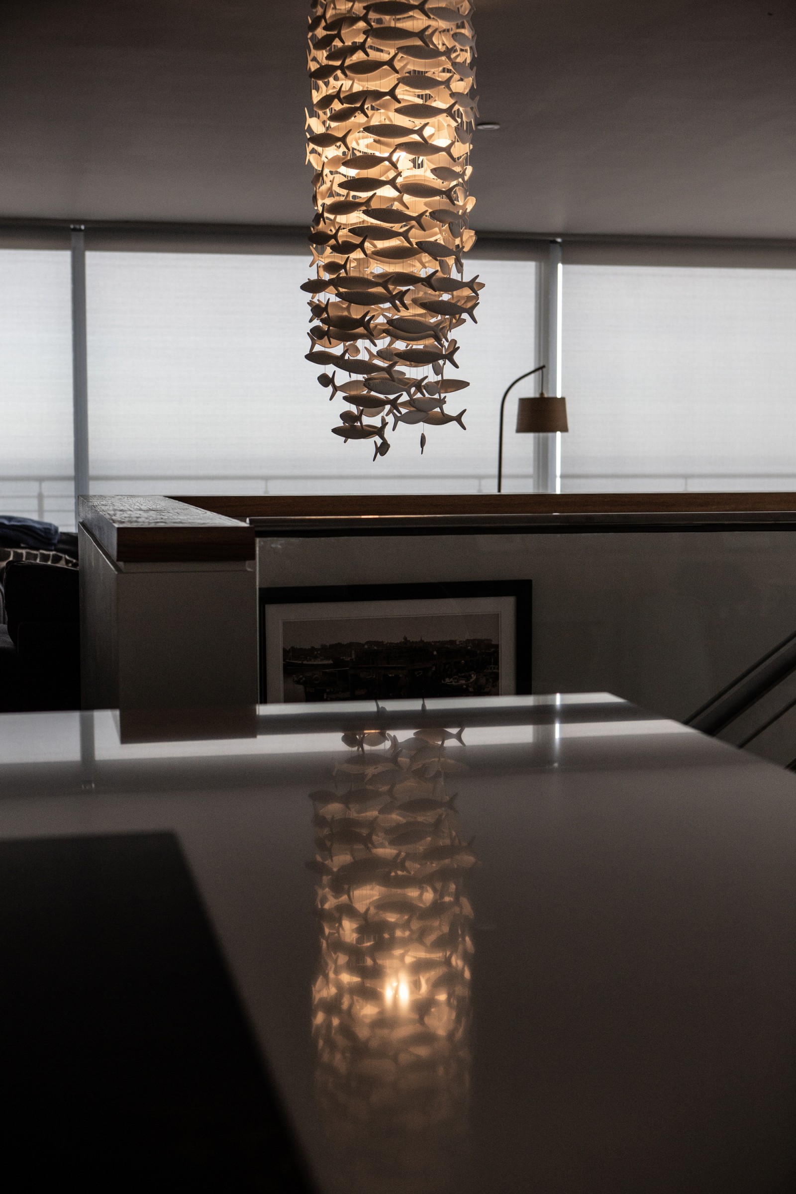 Shoal286 ceramic fish chandelier by Scabetti