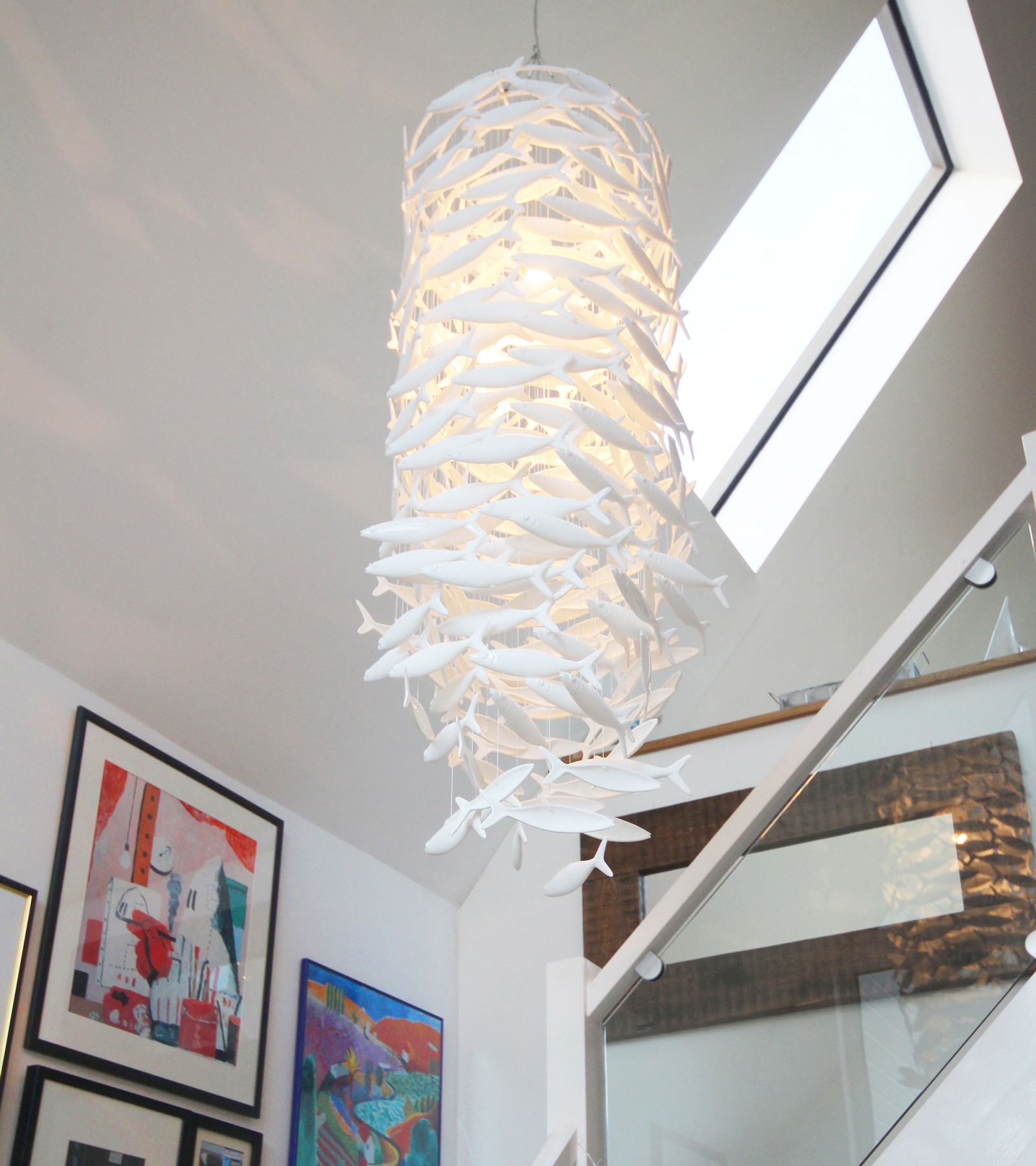 Shoal by Scabetti. The iconic ceramic fish chandelier, created from ...