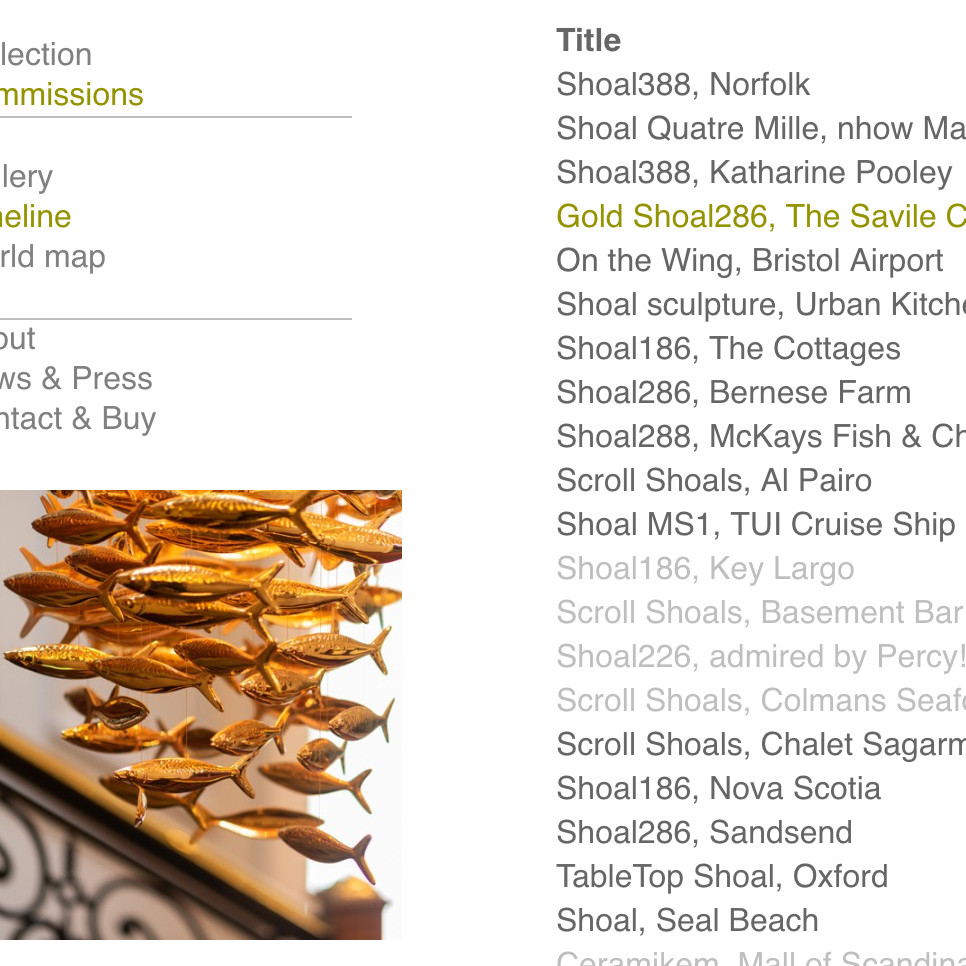 The portfolio of work by Scabetti, including the original ceramic fish ...